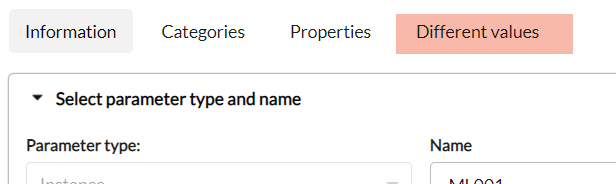 Parameters, Create – Interaxo Help center