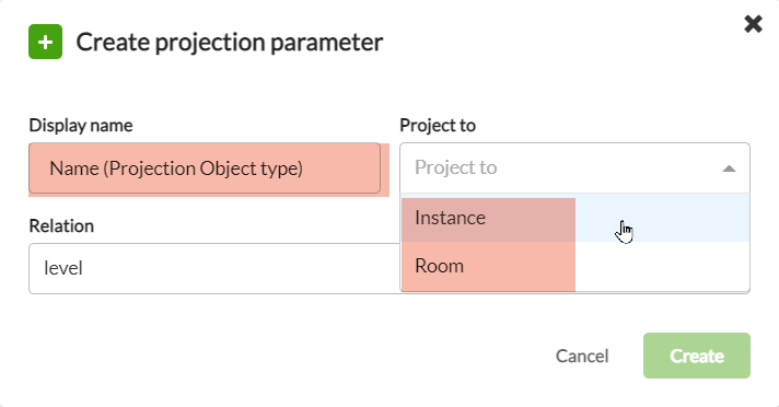 Parameters, Create – Interaxo Help center